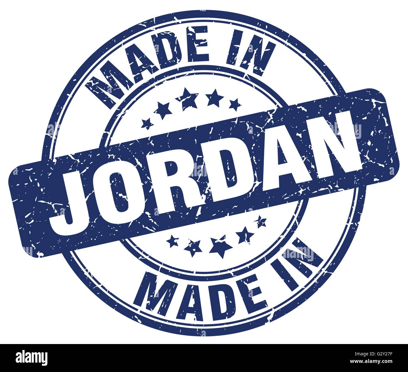 made in Jordan blue grunge round stamp Stock Vector Image & Art - Alamy