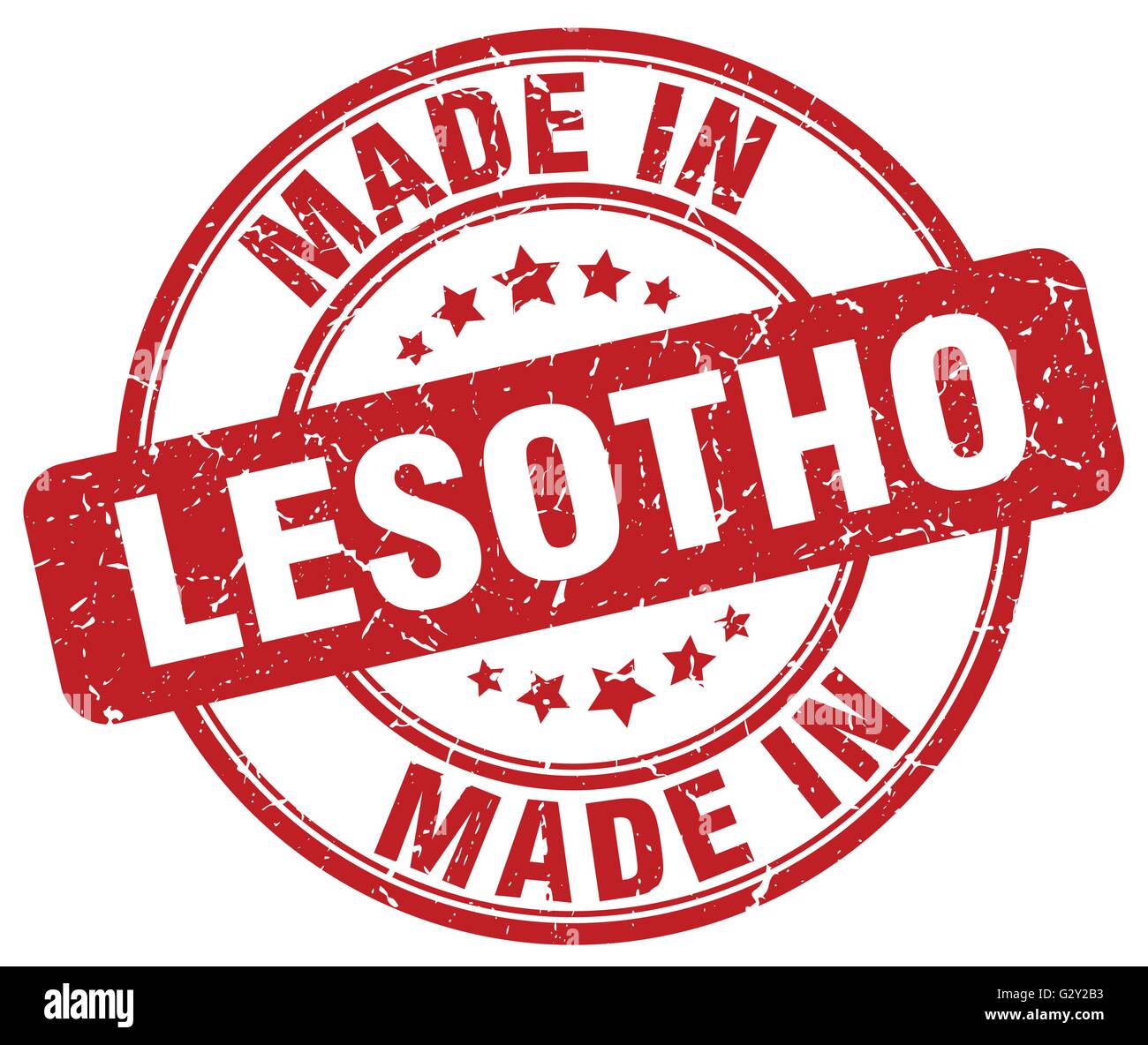 made in Lesotho red grunge round stamp Stock Vector Image & Art - Alamy