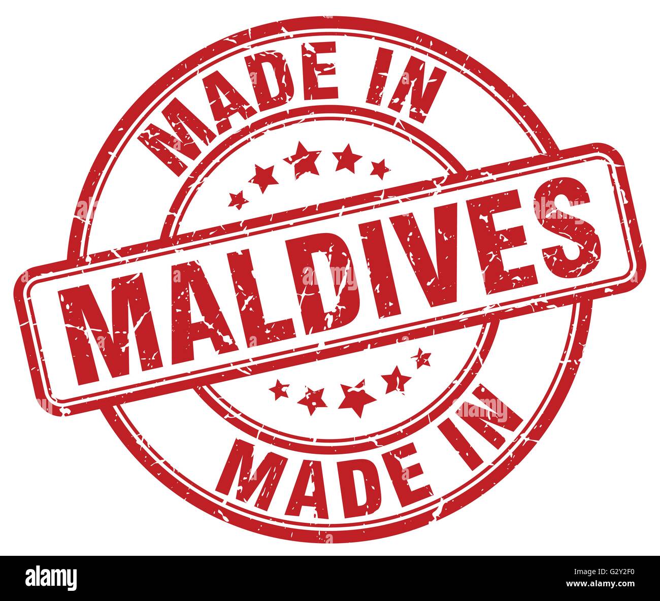made in Maldives red grunge round stamp Stock Vector Image & Art - Alamy