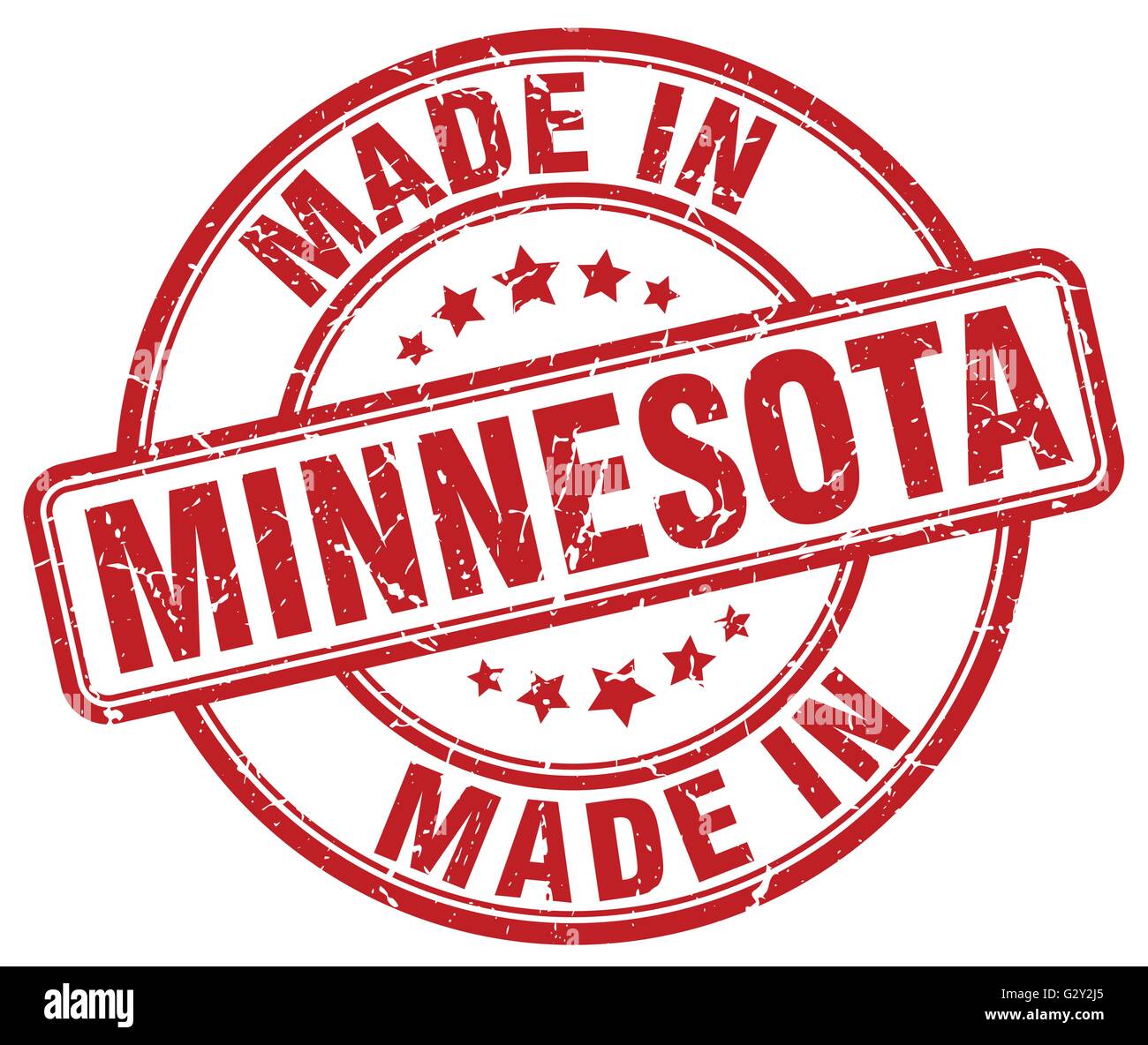 made in Minnesota red grunge round stamp Stock Vector Image & Art - Alamy