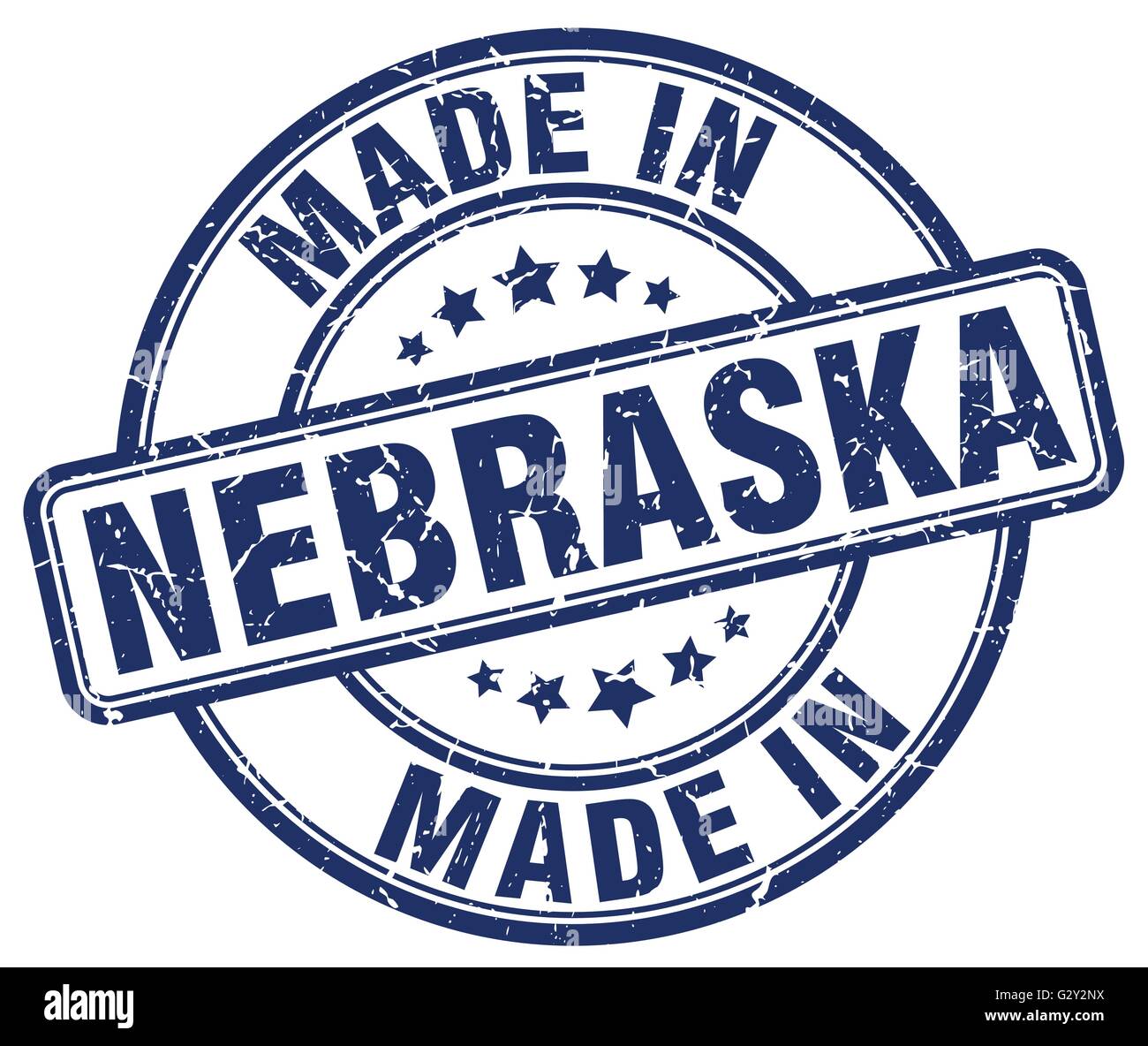 made in Nebraska blue grunge round stamp Stock Vector Image & Art - Alamy