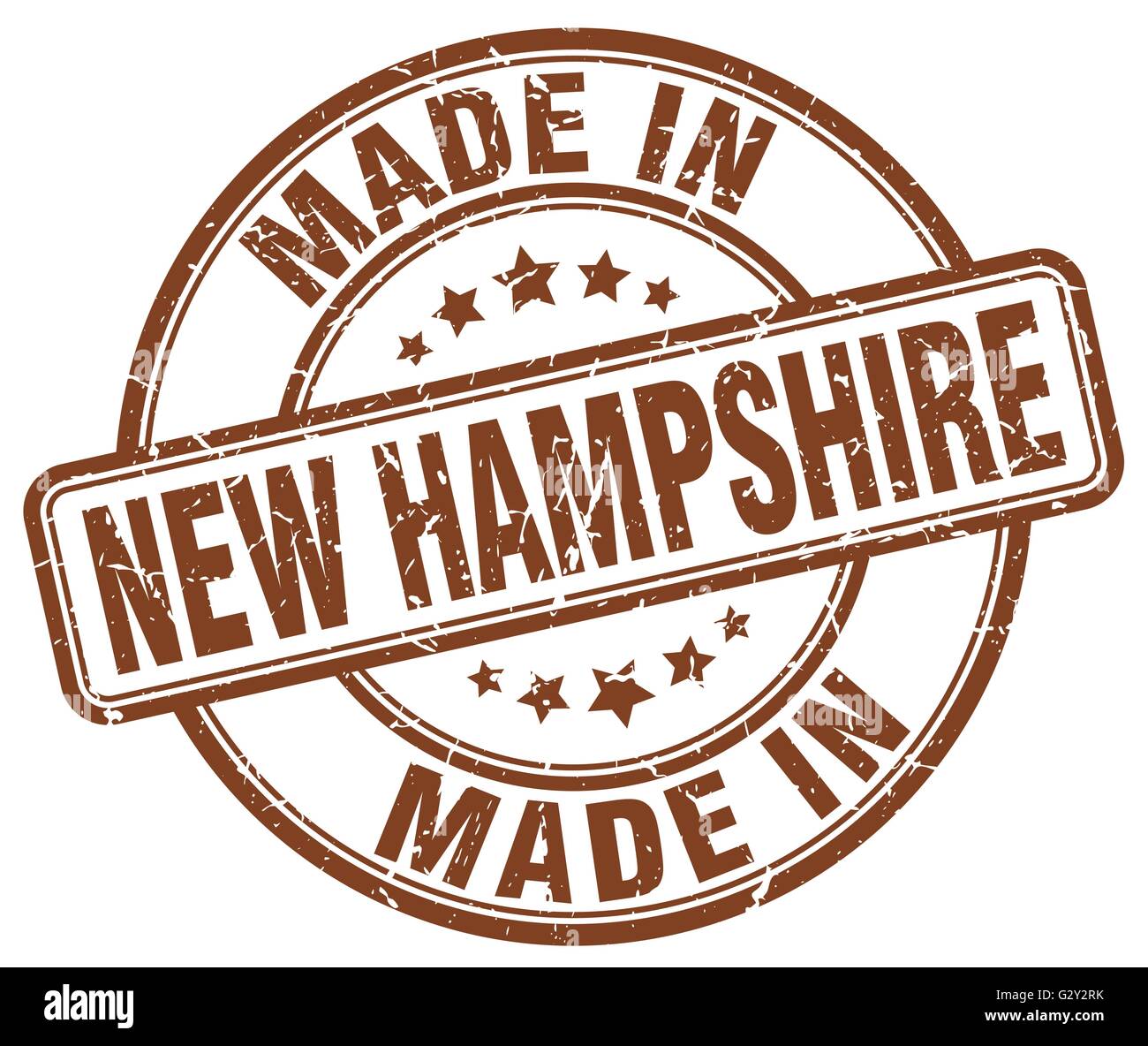made in New Hampshire brown grunge round stamp Stock Vector Image & Art ...