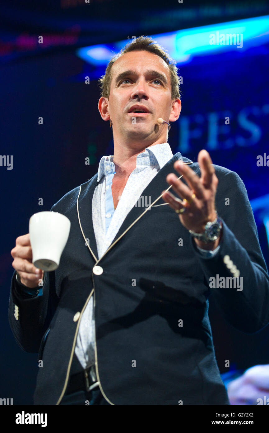 Peter Frankopan author and historian speaking on stage at Hay Festival ...