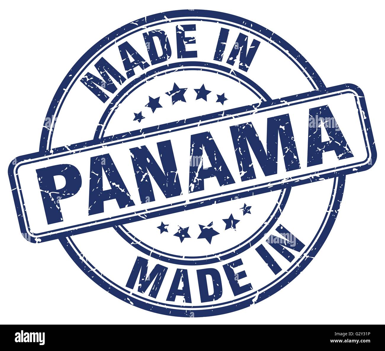made in Panama blue grunge round stamp Stock Vector Image & Art - Alamy