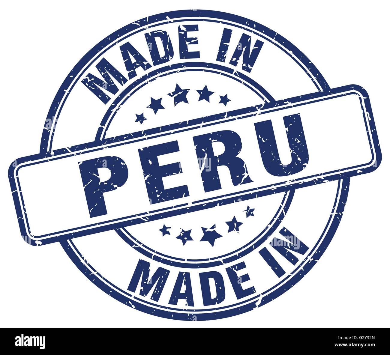 made in Peru blue grunge round stamp Stock Vector Image & Art - Alamy
