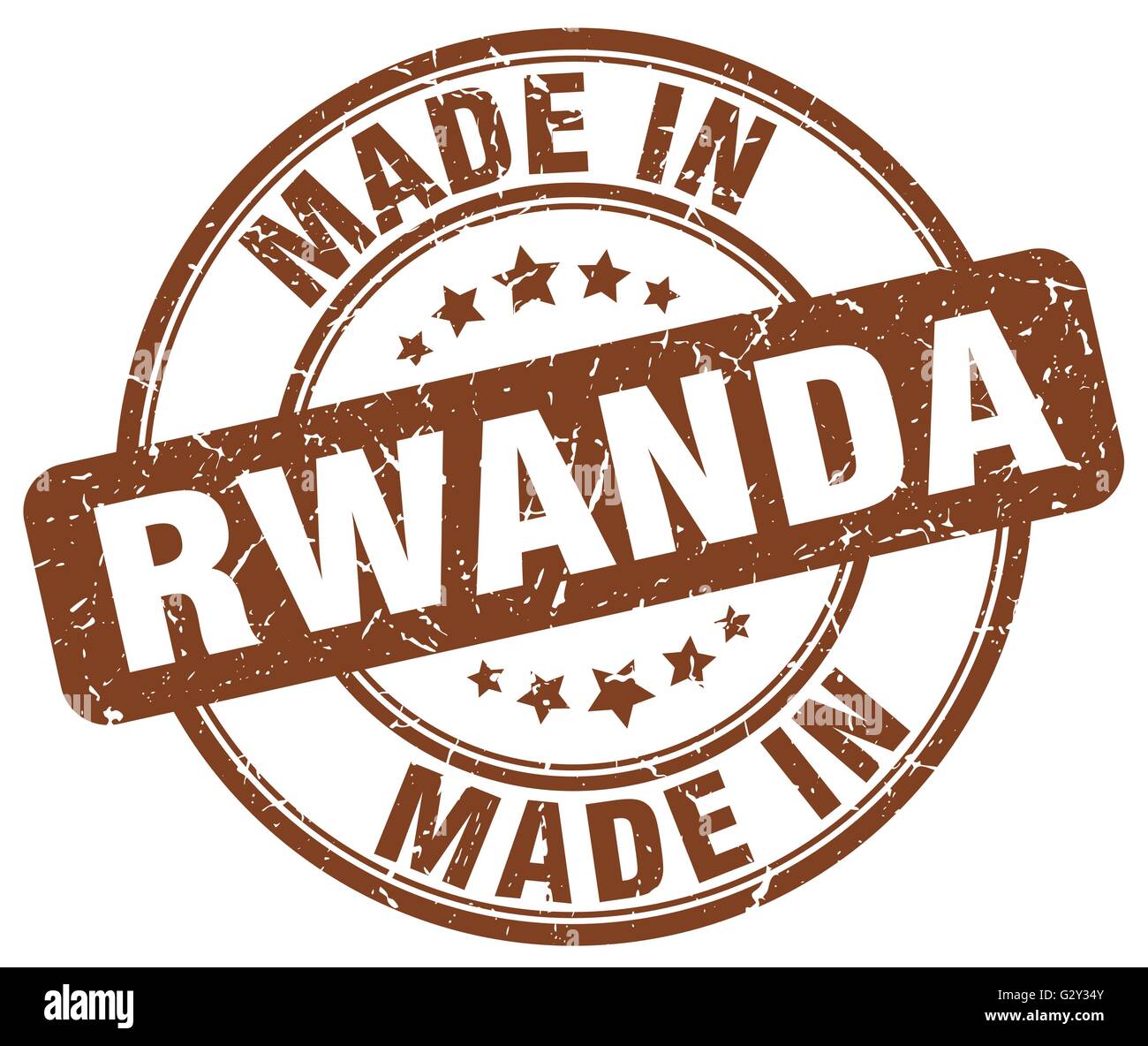 made in Rwanda brown grunge round stamp Stock Vector Image & Art - Alamy