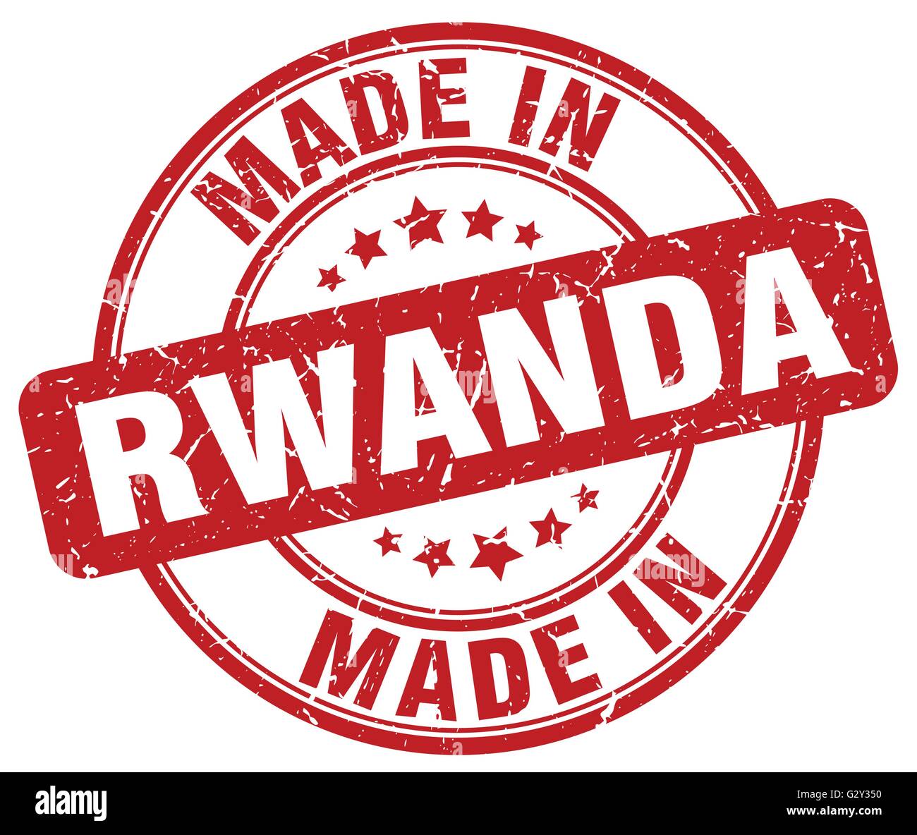 made in Rwanda red grunge round stamp Stock Vector Image & Art - Alamy