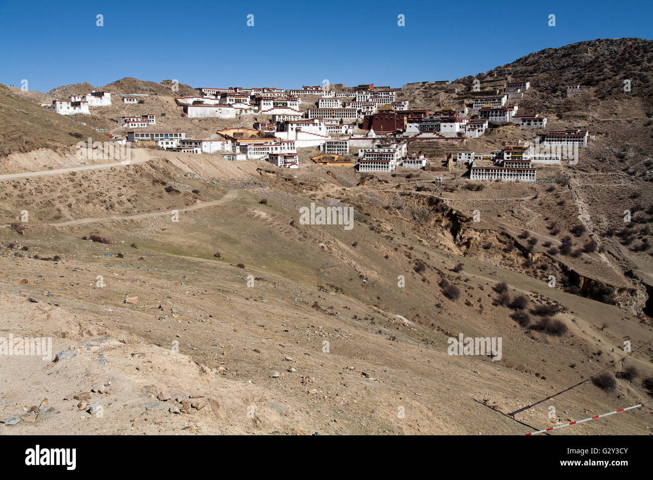 View of famous Gandan Monastery, Tibet, China Stock Photo - Alamy