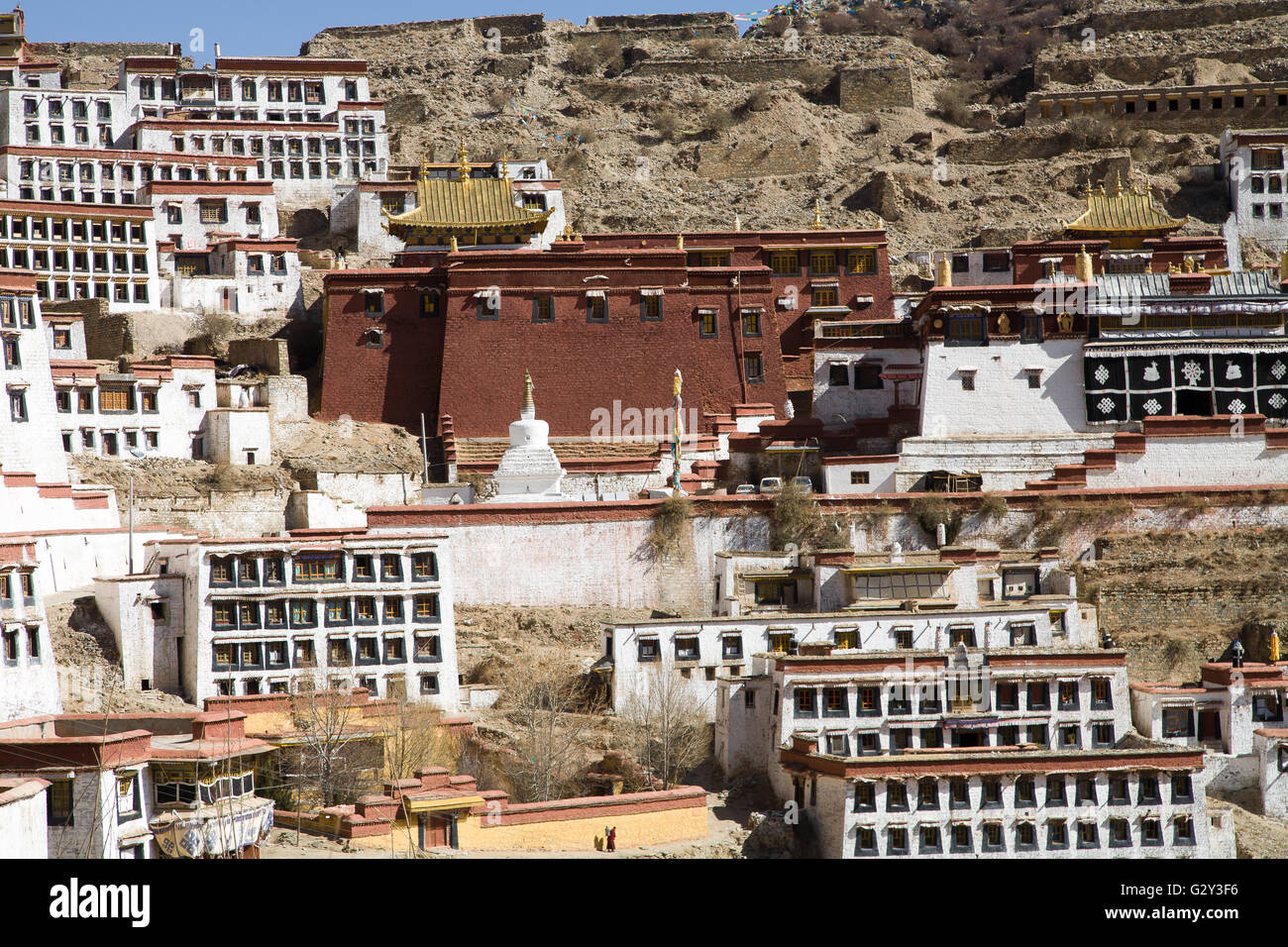 View of famous Gandan Monastery, Tibet, China Stock Photo - Alamy