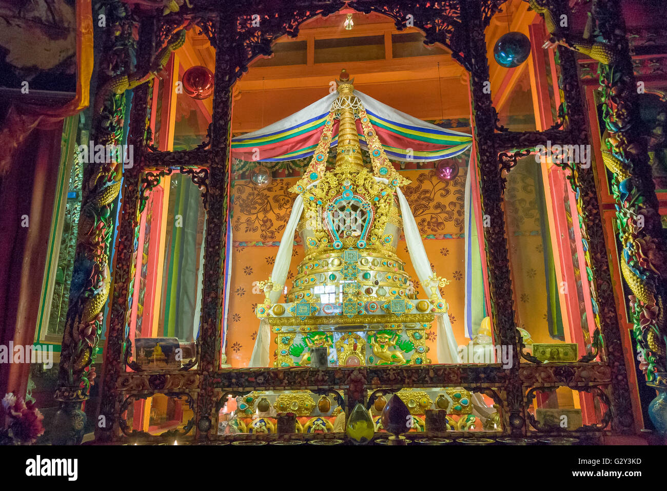 Interior of Gandan Monastery, Tibet, China.tibetan heritage Stock Photo ...