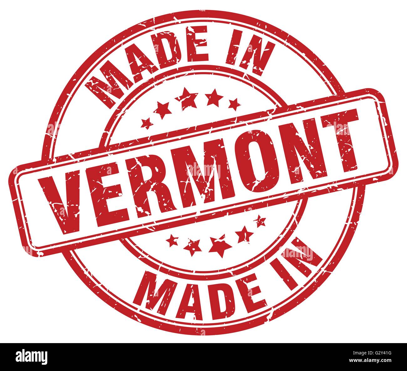 made in Vermont red grunge round stamp Stock Vector Image & Art - Alamy