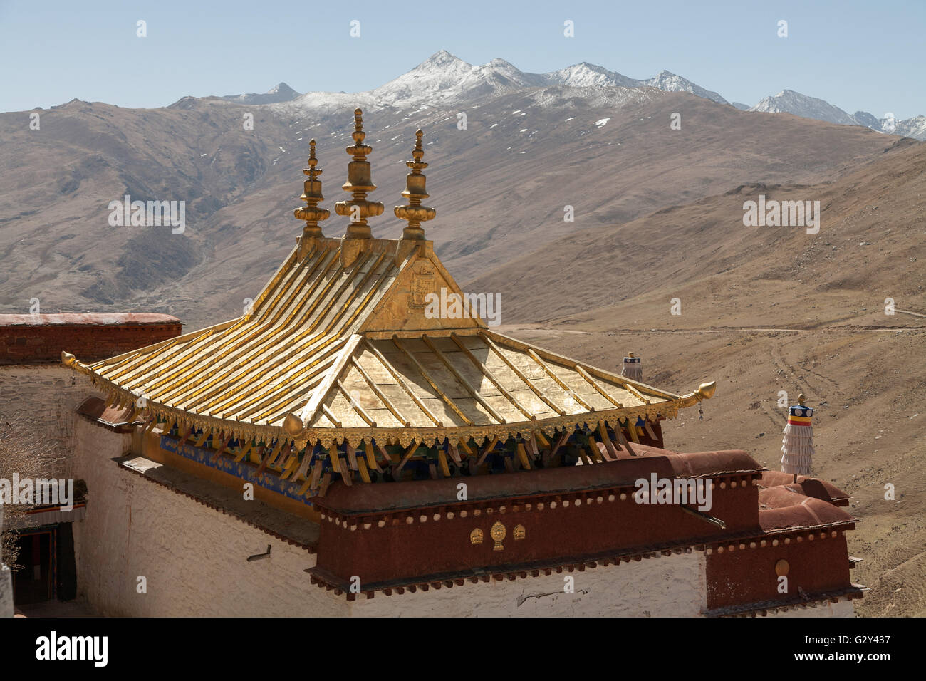 View of famous Gandan Monastery, Tibet, China Stock Photo - Alamy