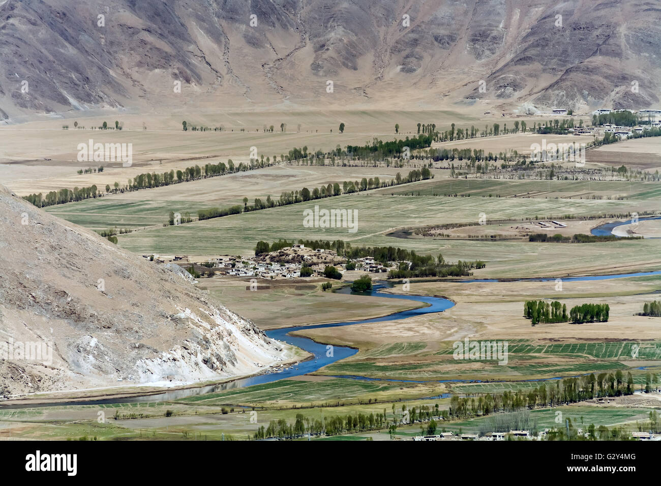 Dramatic views over the valley from Gandan Monastery, Tibet, China ...