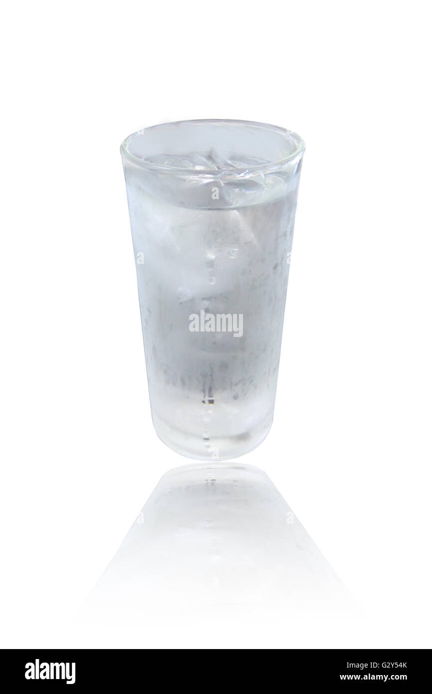 Glass of ice cold isolated on white background Stock Photo - Alamy