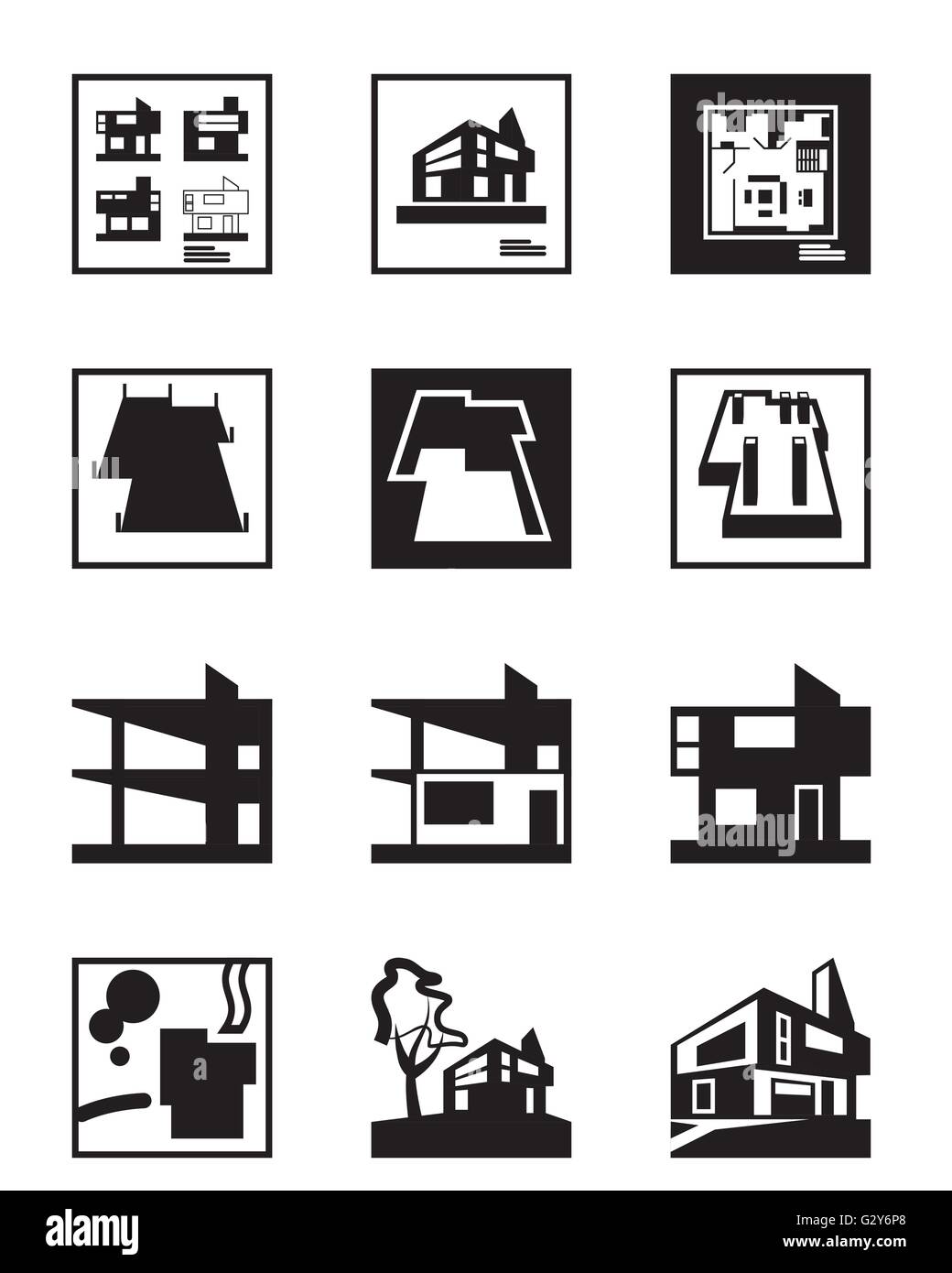Stages of construction of building - vector illustration Stock Vector ...