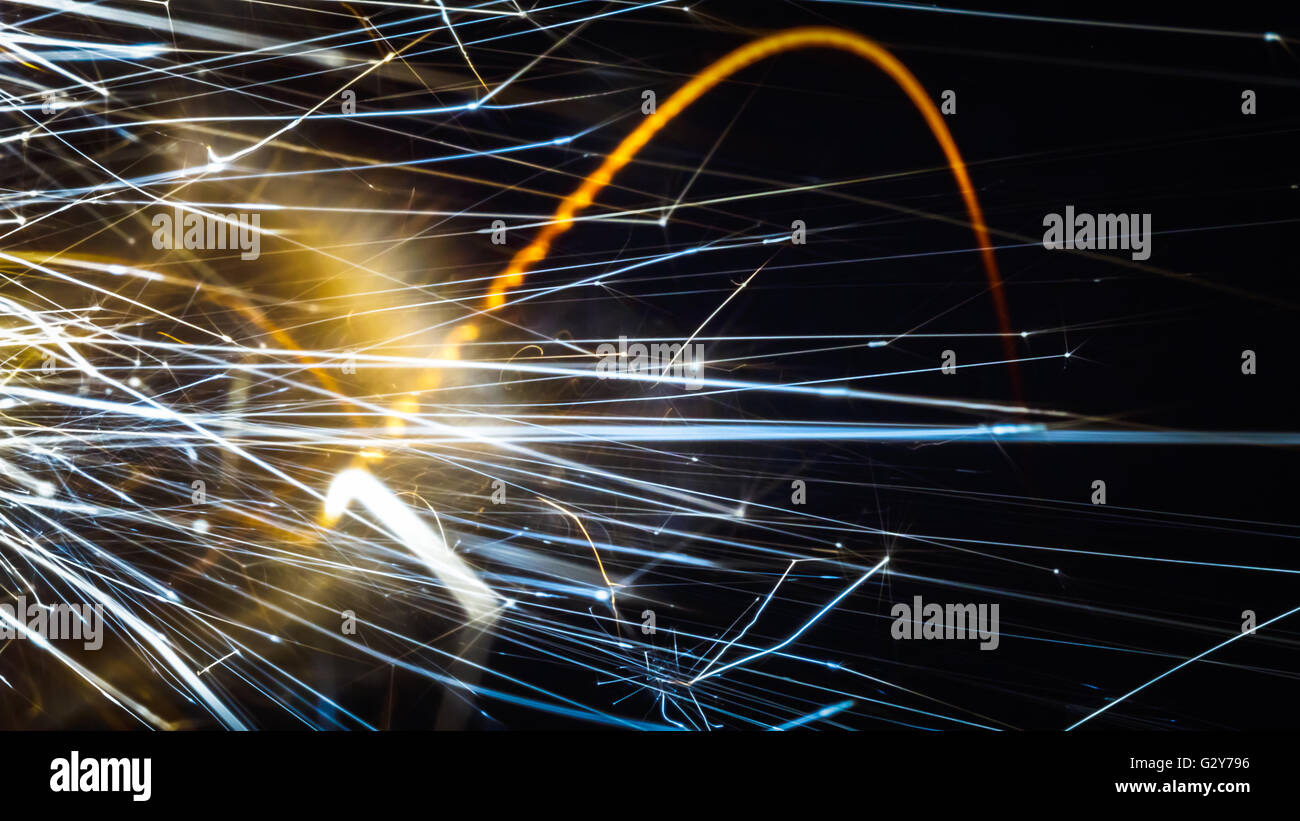 Colored flint sparks Stock Photo - Alamy