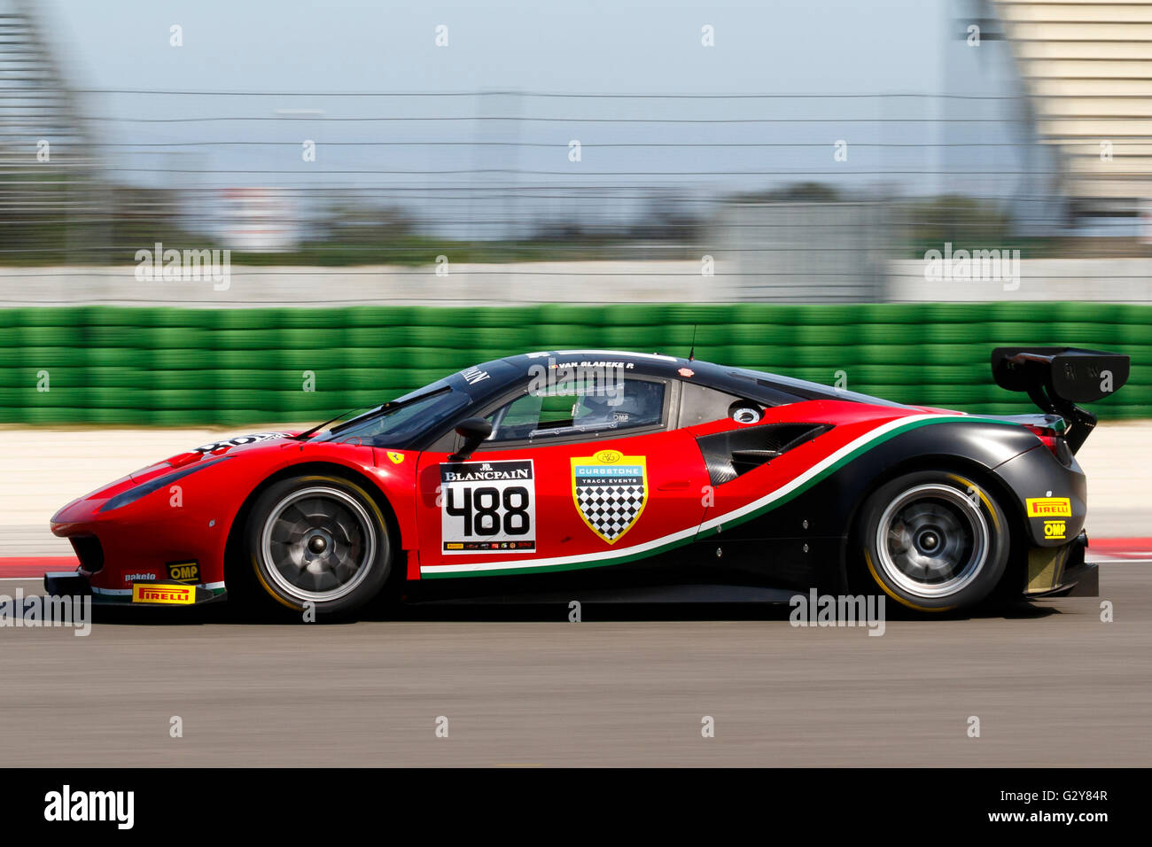 Misano Adriatico, Italy - April 10, 2016: Ferrari 488 GT3 of AF Corse ...