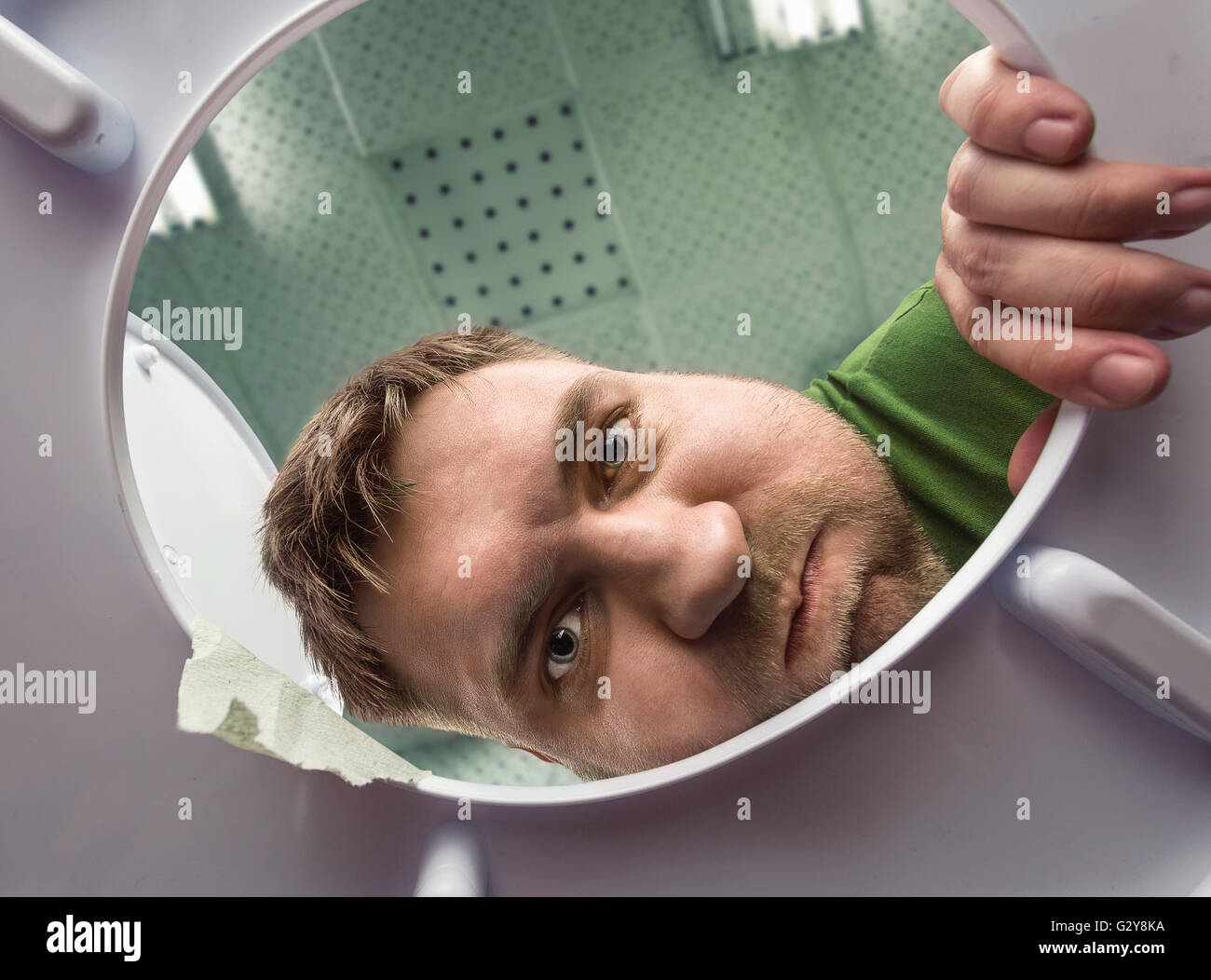 Man vomiting toilet hi-res stock photography and images - Alamy