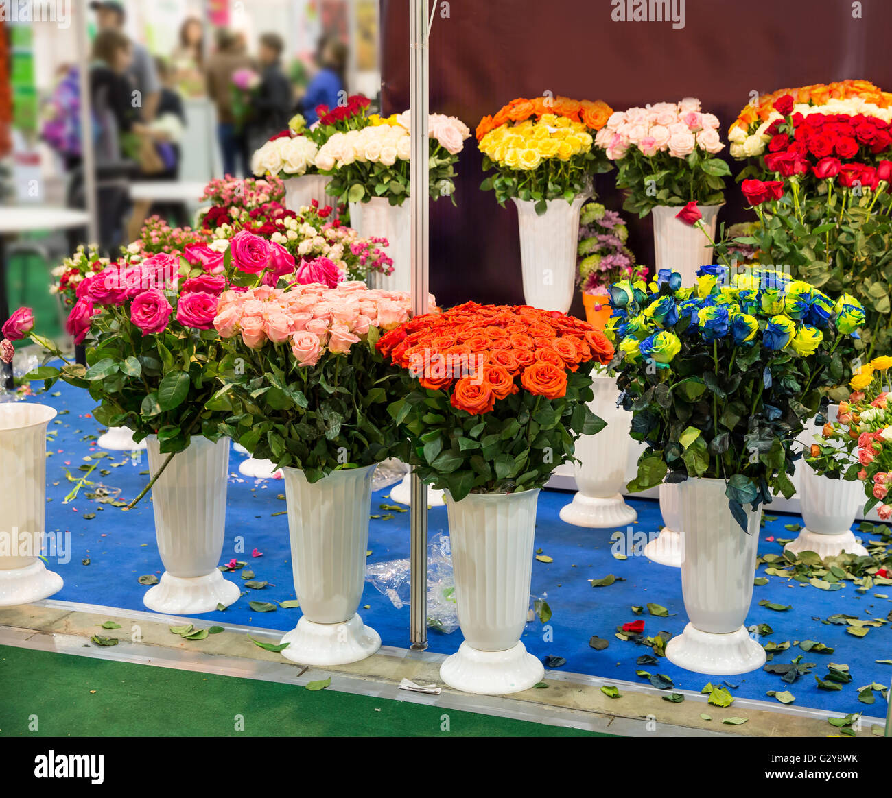Flowers in bowls Stock Photo - Alamy