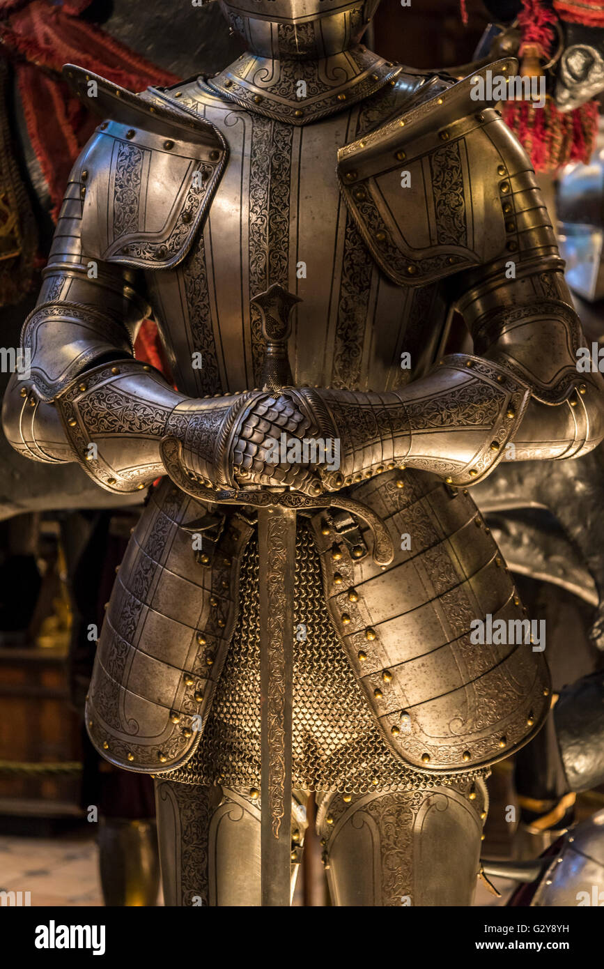 Medieval armour, Ricardo Brennand Institute, Recife, Pernambuco, Brazil ...