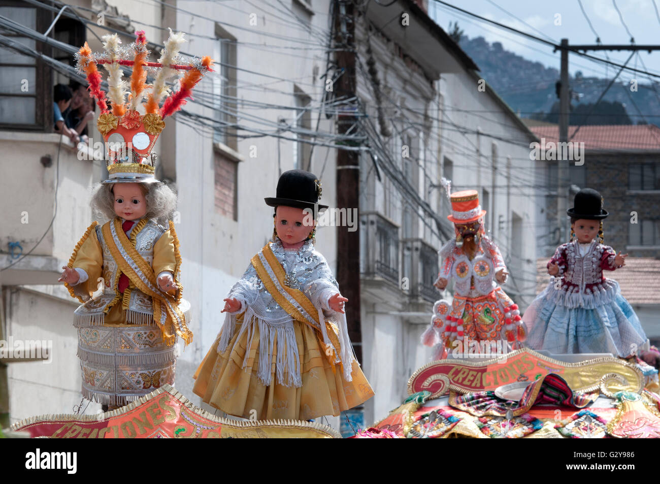 La Paz, Easter Sunday, Puppets In Street Procession Stock Photo - Alamy