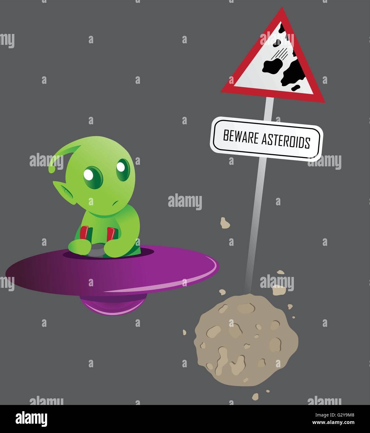 Alien in space Stock Vector Image & Art - Alamy