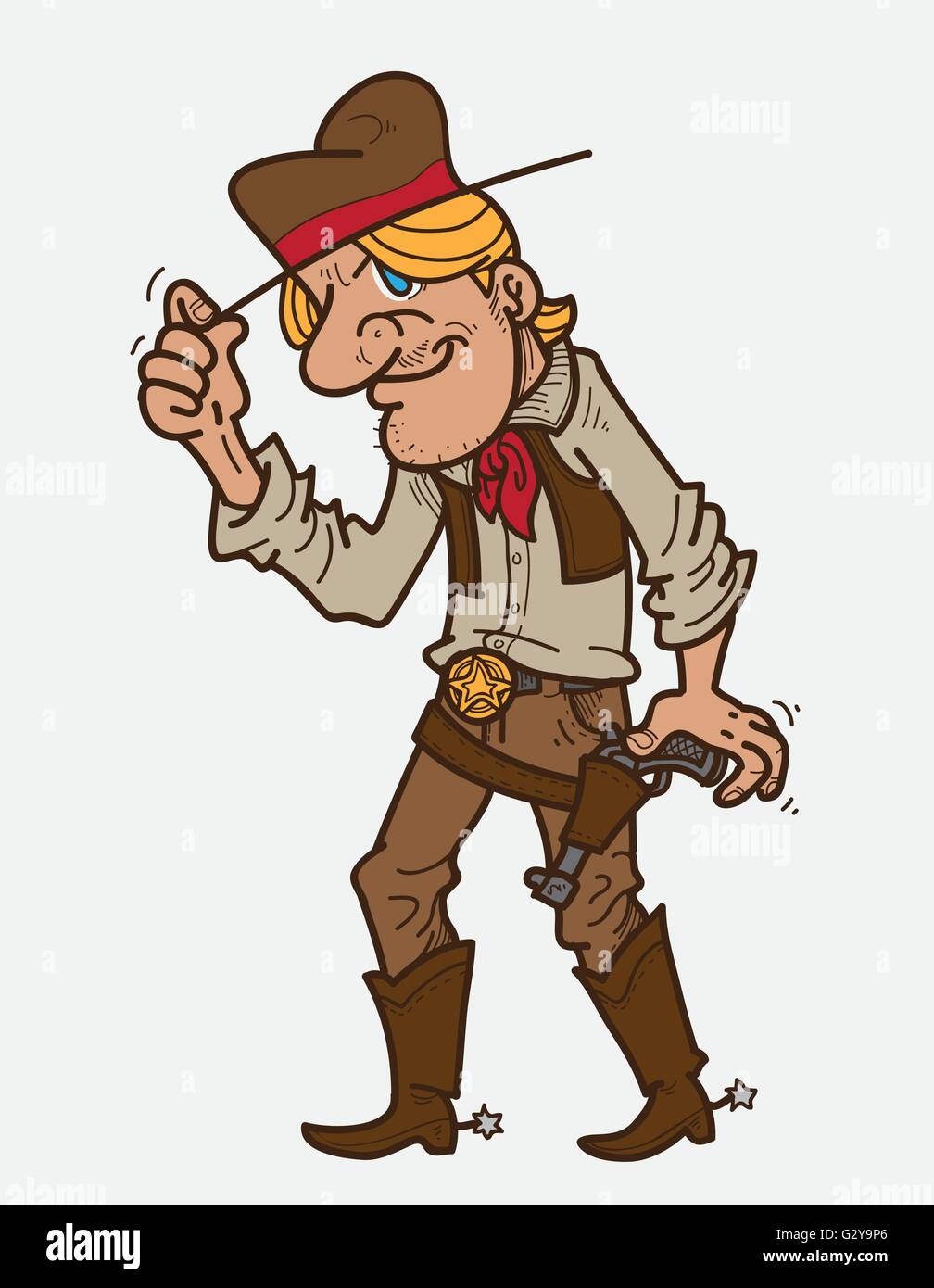 Cartoon sheriff hi-res stock photography and images - Alamy