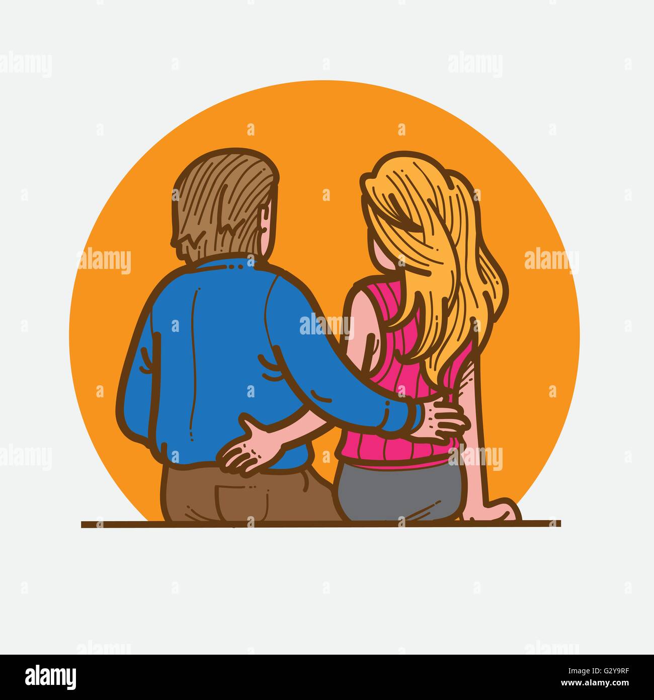 Cartoon woman in love Stock Vector Images - Alamy