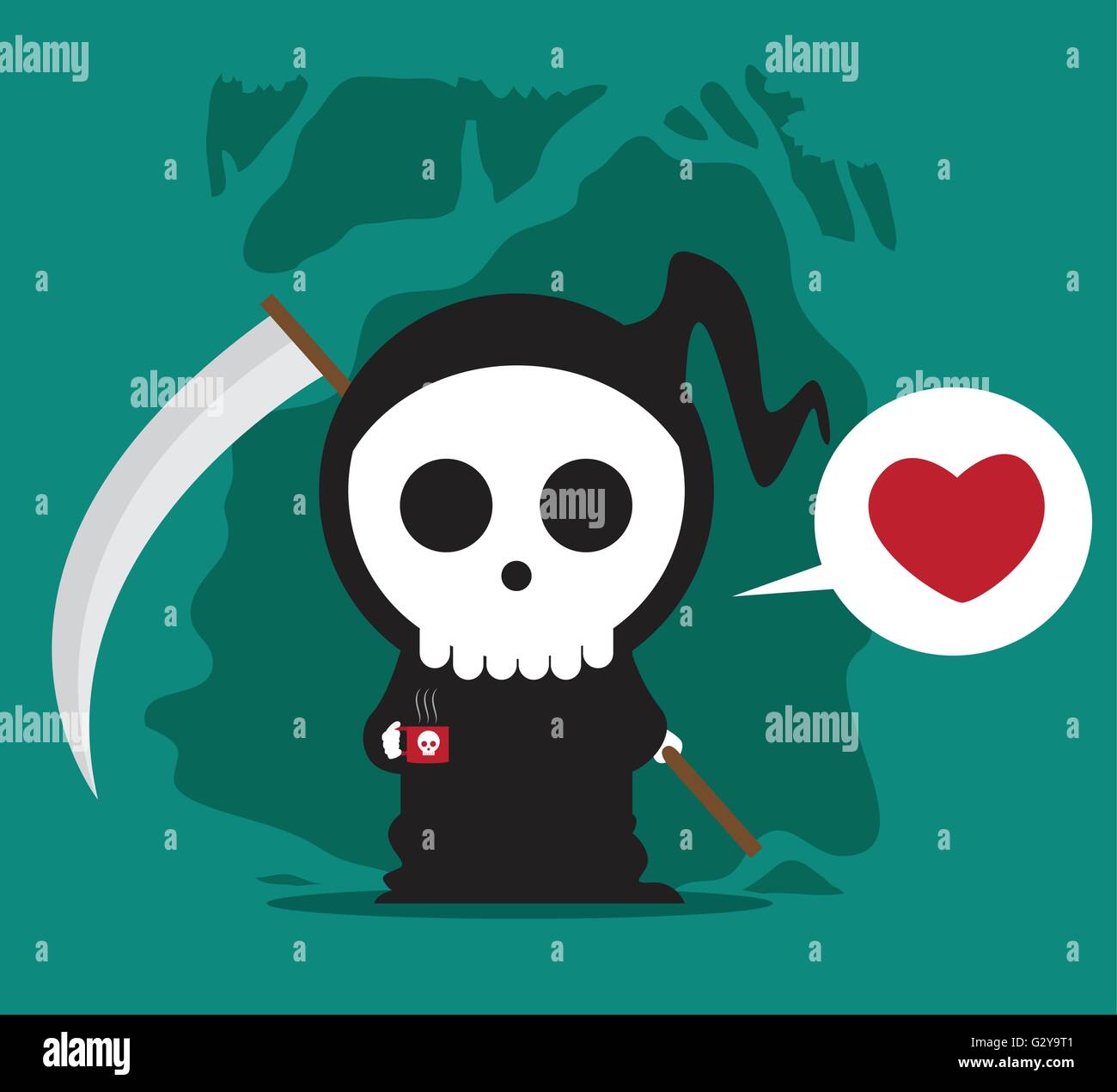 Death love coffee Stock Vector Image & Art - Alamy