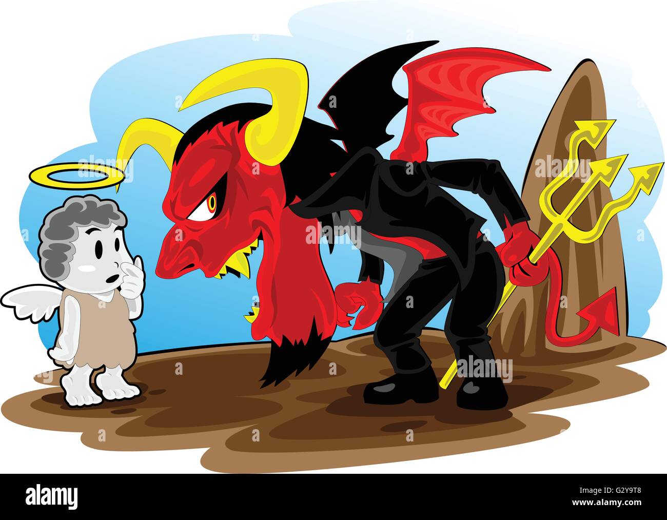 Devil and angel hi-res stock photography and images - Alamy