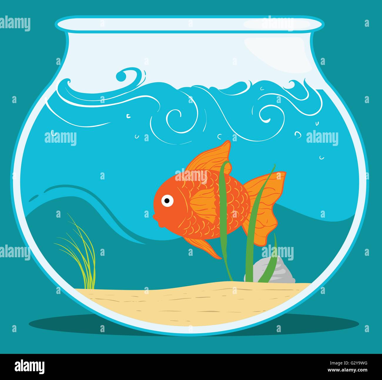 Cartoon fish bowl hi-res stock photography and images - Alamy