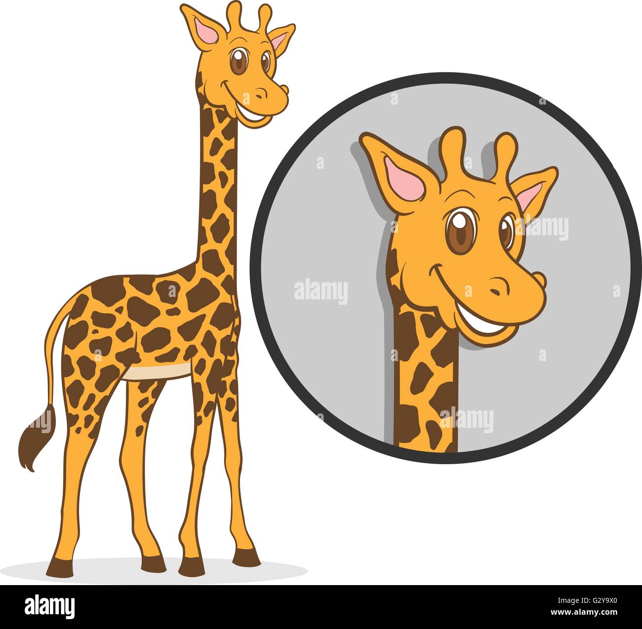 Funny giraffe cartoon hi-res stock photography and images - Alamy