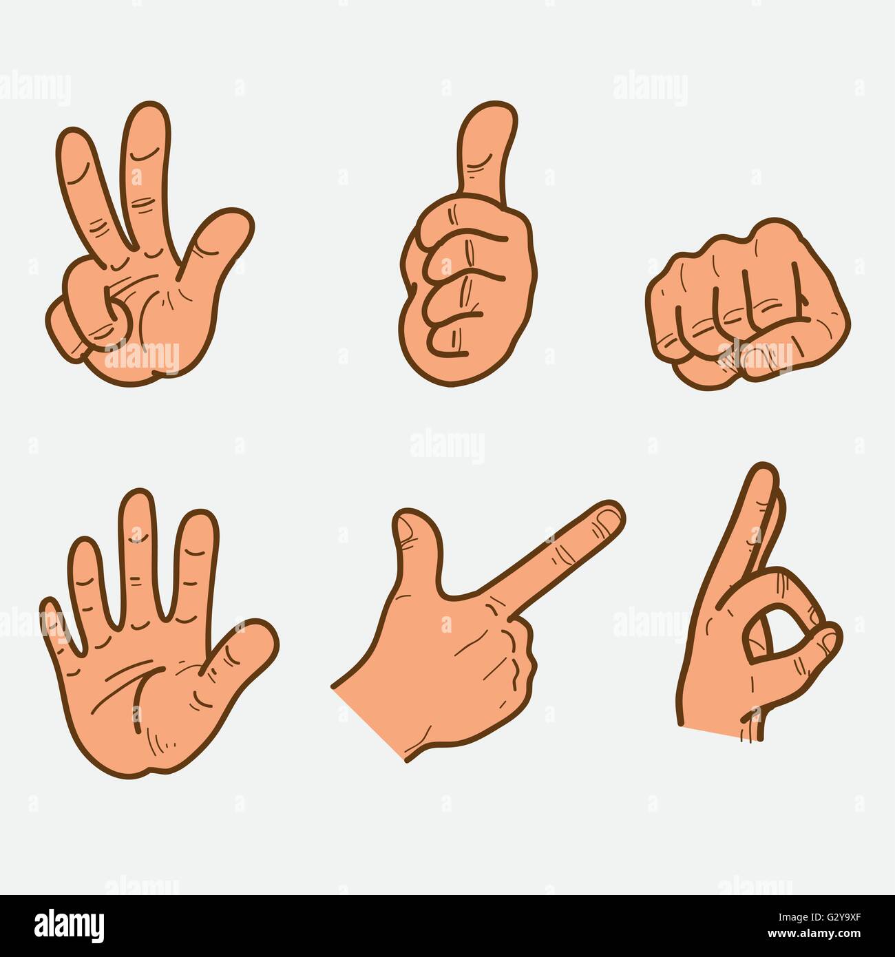 Peace up sign Stock Vector Images - Alamy
