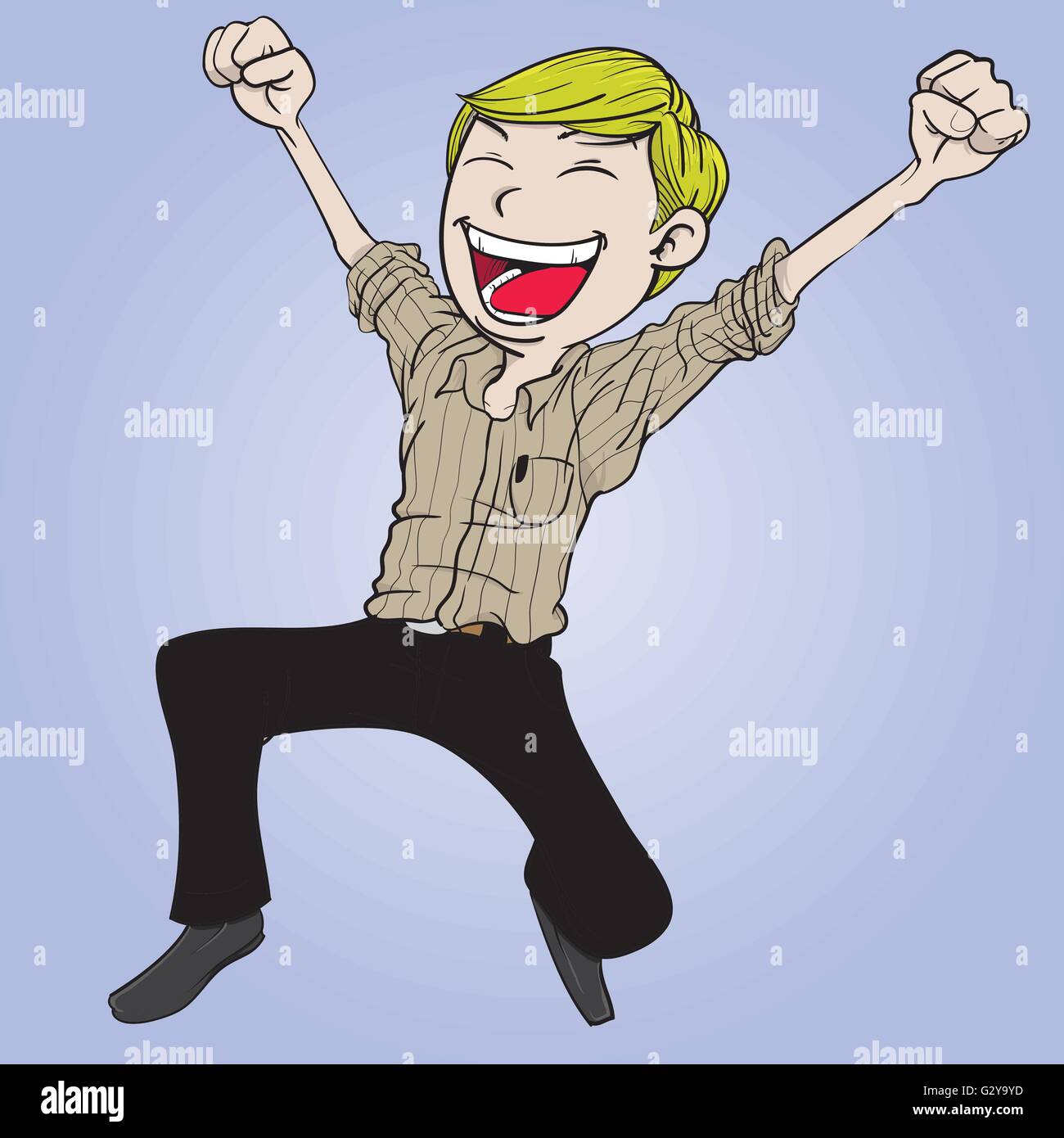 Happy white collar worker Stock Vector Images - Alamy