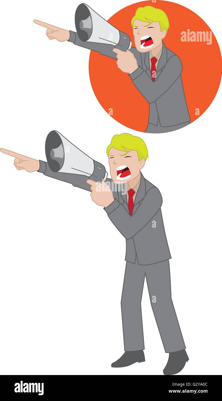 Guy with megaphone Stock Vector Image & Art - Alamy