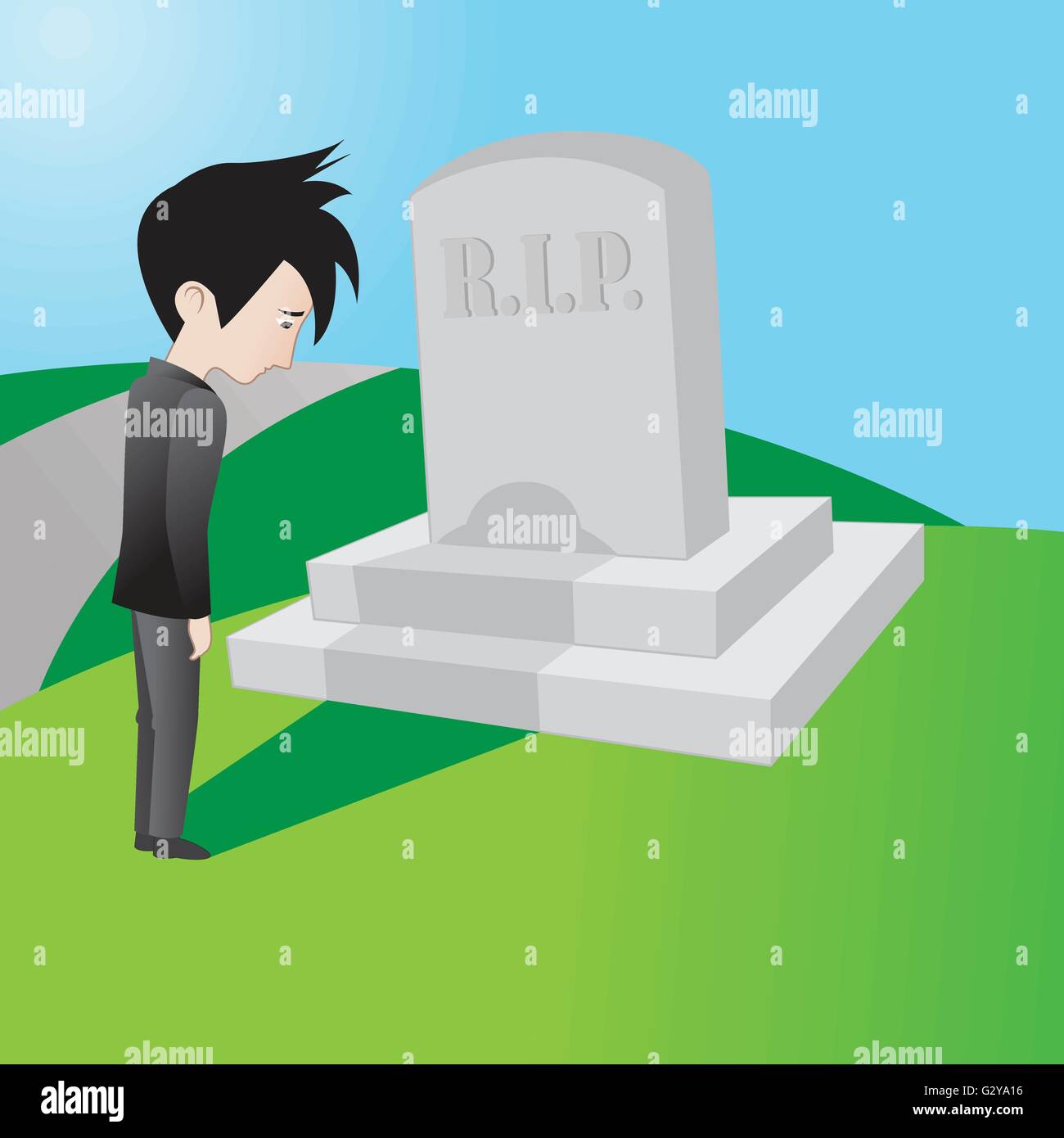 Family mourning Stock Vector Images - Alamy