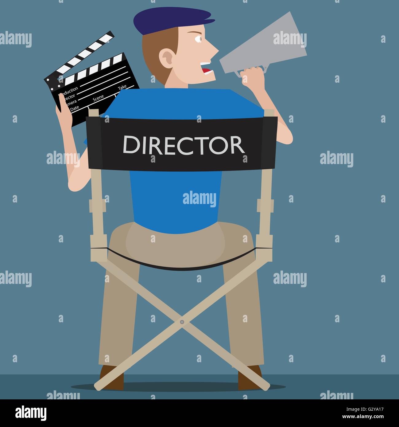The cast and director Stock Vector Images - Alamy