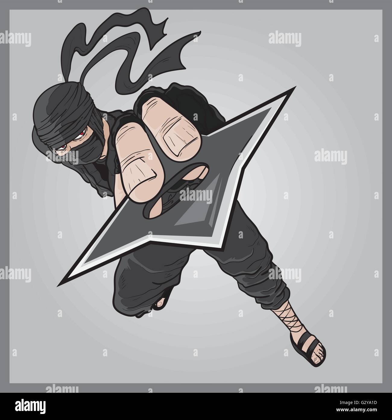 Ninja hand drawn Stock Vector Image & Art - Alamy