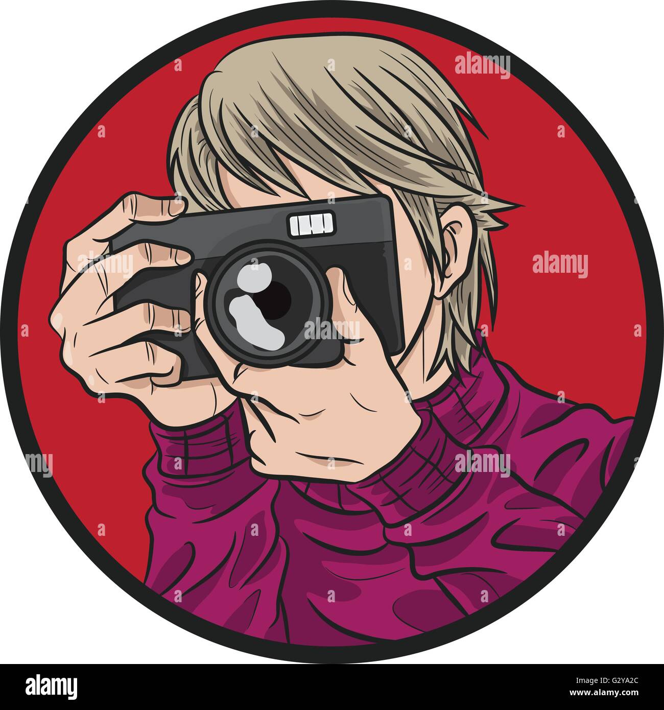 Professional photographer model shoot Stock Vector Images - Alamy