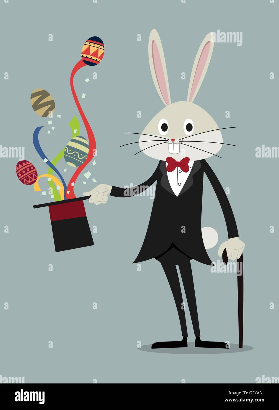 Rabbit Magic hat Stock Vector Image & Art - Alamy