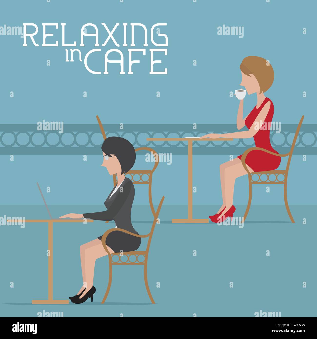 Employee cafe Stock Vector Images - Alamy