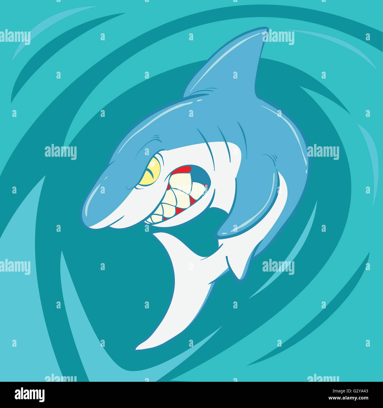 Shark jaws illustration Stock Vector Images - Alamy