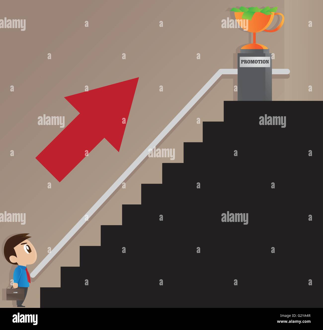 Stairs to promotion Stock Vector Image & Art - Alamy