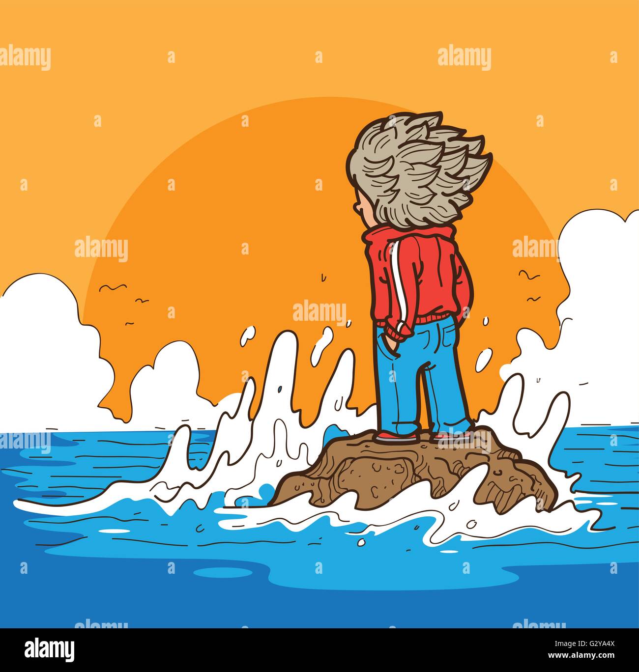 Stand on sea Stock Vector Image & Art - Alamy