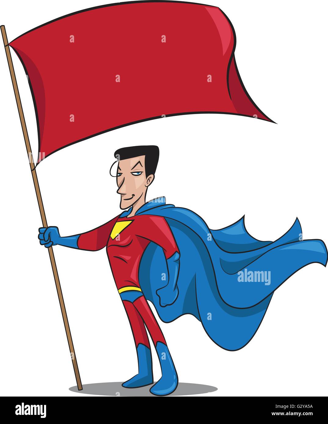 Superhero with flag Stock Vector Image & Art - Alamy