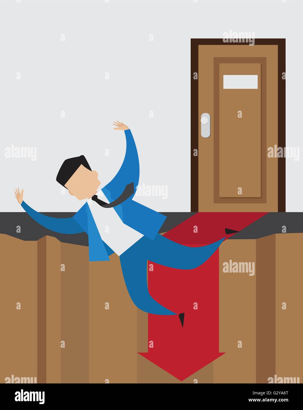 Illustration of worker fall Stock Vector Image & Art - Alamy