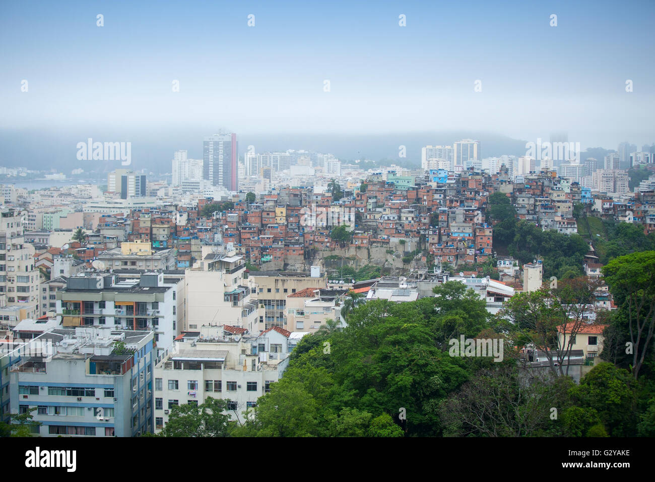 Colorful painted buildings of Favela in Rio de Janeiro Brazil Stock ...
