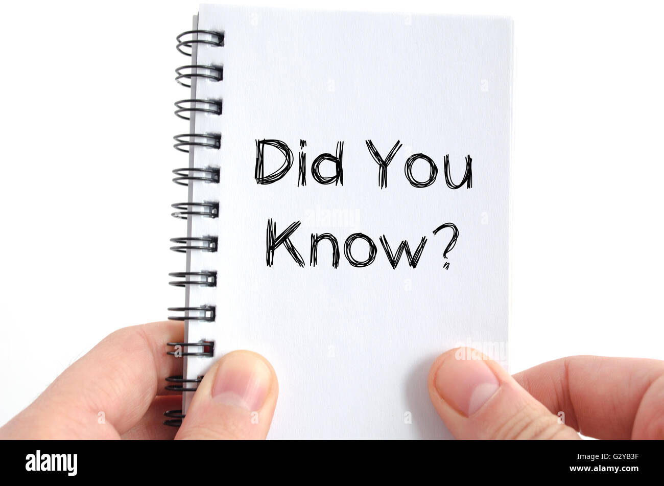 Did you know text concept isolated over white background Stock Photo ...