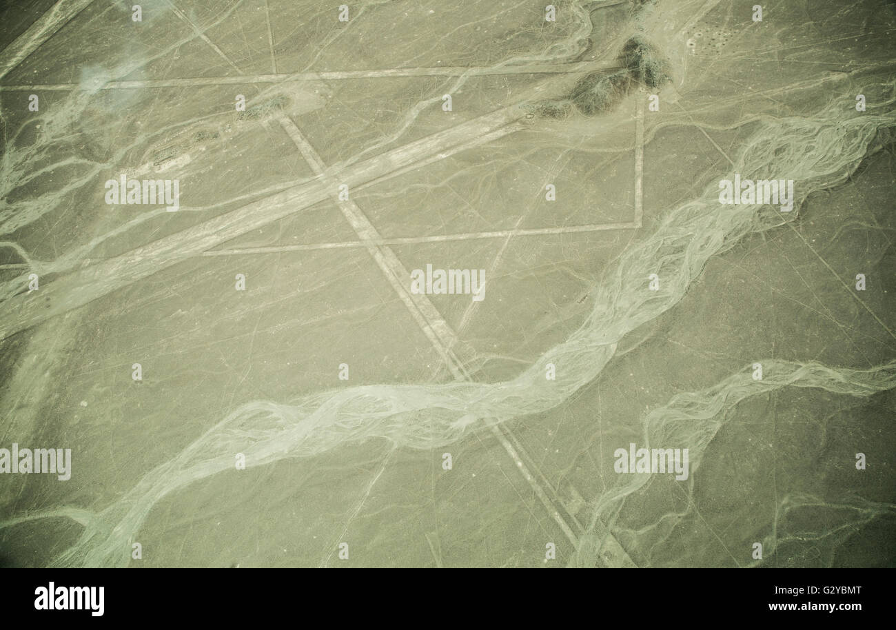 Mysterious Nazca lines on desert in Peru, South America Stock Photo - Alamy