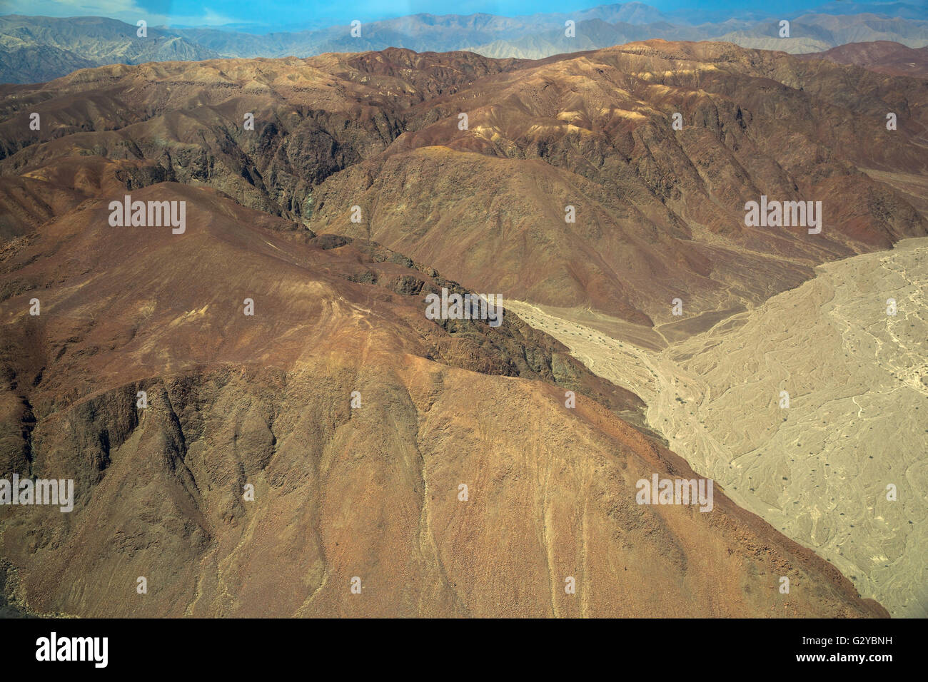 Andes in the Nazca desert. Peru . One of the hottest places on the ...